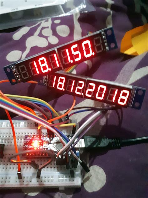 max7219 led clock with arduino nano accessible pixel