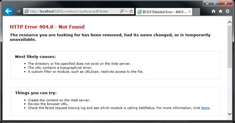 c why am i getting the yellow screen of death on an umbraco