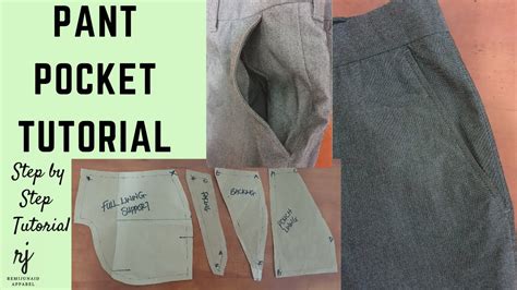 how to draftand sew pocket patterns for pants and trousers detailed