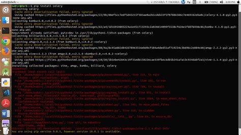 python why are not install celery stack overflow