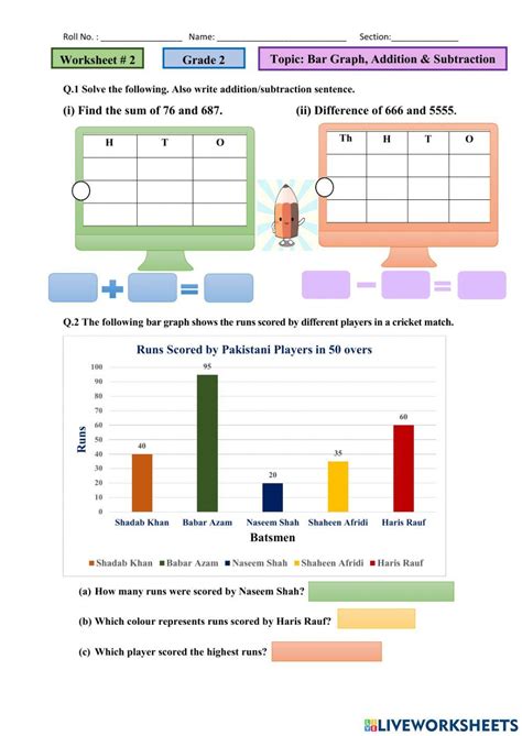 Bar Graph Worksheet For 1st Grade Free Printable Worksheets Library
