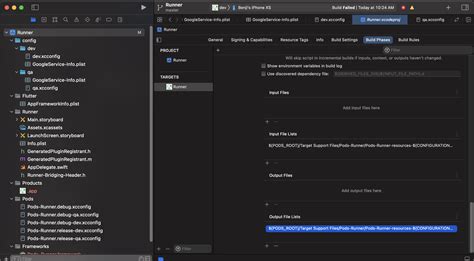 ios flutter ios multiple commands produce xxx build ios debug