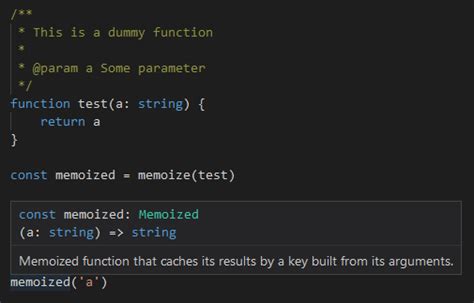 inherit jsdoc from generic parameter in typescript stack overflow