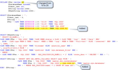 sp sds stored procedure updated to work with sql server