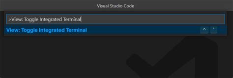 how to launch the terminal in vs code about device