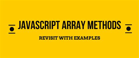 array methods quick glance dev community