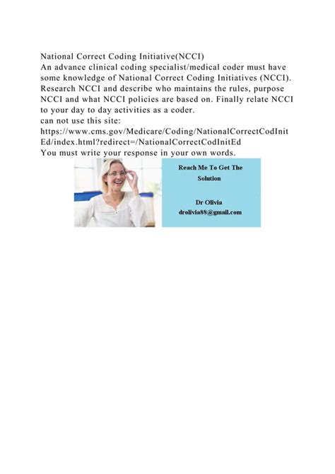 National Correct Coding Initiative Ncci An Advance Clinical Coding Docx