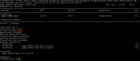 postgresql installation steps in rhel and centos 8 linux