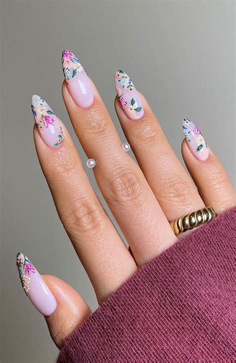 50 Best Summer Nails To Try In 2023 Textured Wild Flower Nails