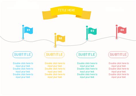 free horizontal flags timeline templates