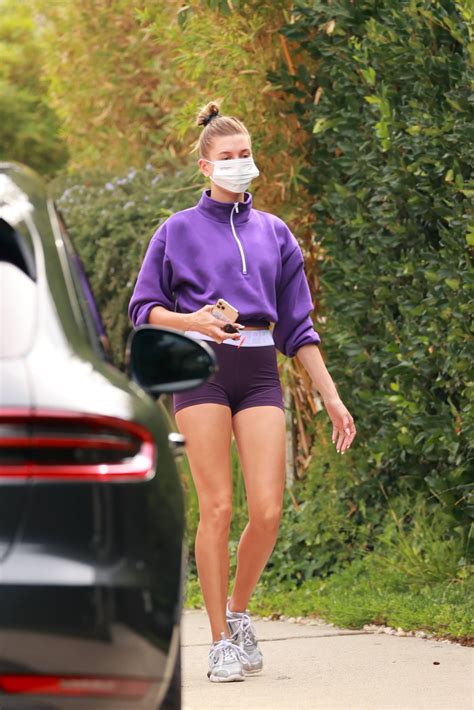 Hailey Bieber – Fantastic Ass And Legs In Tiny Shorts Out In Beverly