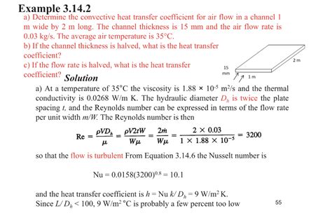 Solved 2 M Example 3 14 2 A Determine The Convective Heat