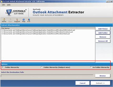 working outlook attachment extractor