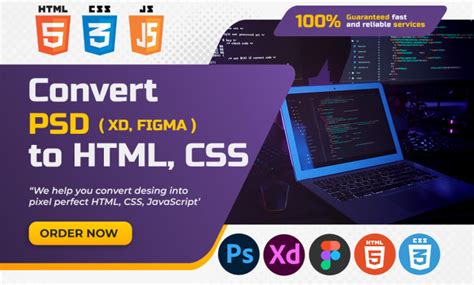 convert psd figma xd to html css by hamzana5ir fiverr
