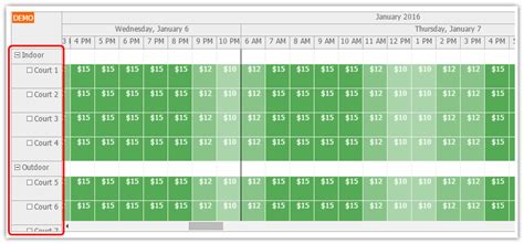 html5 tennis court reservation php mysql javascript