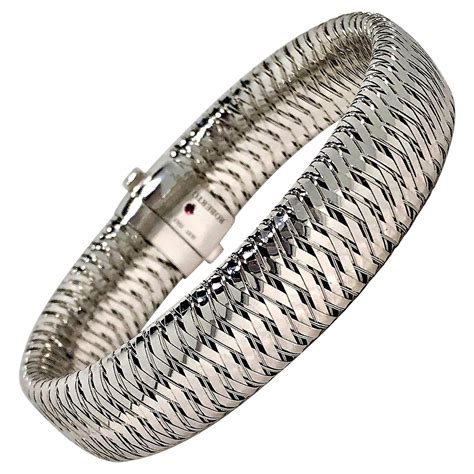 Roberto Coin Diamond White Gold Bracelet For Sale At 1stdibs