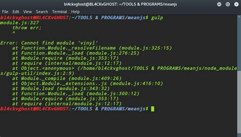 node js trying to install meanjs stack overflow
