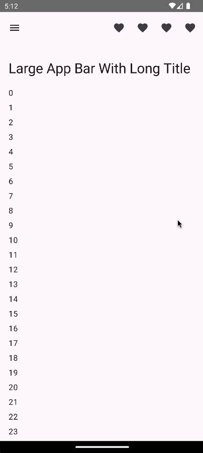 sliverappbar large medium title overlaps with actions when scrolled