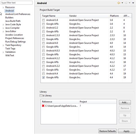 java android support v7 appcompat library project won t work stack