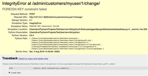python django custom user error foreign key constraint failed