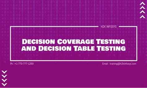 decision coverage testing and decision table testing h2kinfosys blog