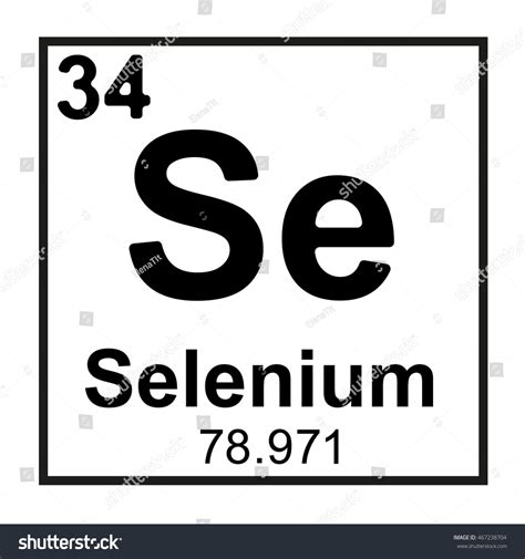 periodic table element selenium stock vector 467238704 shutterstock