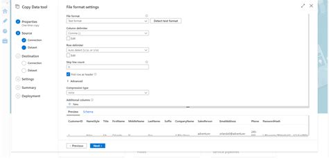 copy azure blob excel to azure sql using adf images