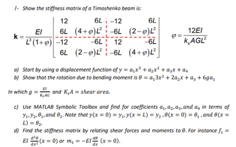 Beam Stiffness Matrix With Shear Deformation The Best Picture Of Beam