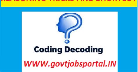 coding decoding reasoning notes for bank and ssc cgl
