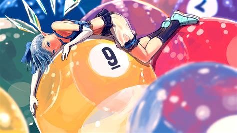 Online Crop Blue Haired Female Anime Character Blue Hair Blue Eyes