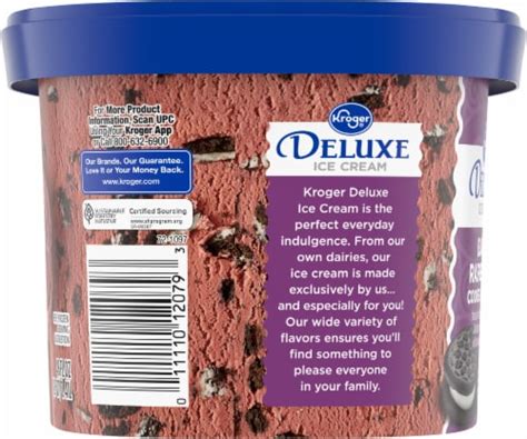 Kroger® Deluxe Black Raspberry Cookies And Cream Ice Cream Tub 48 Oz