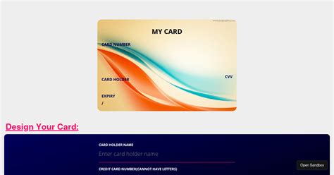 saiharsha99 react credit card codesandbox