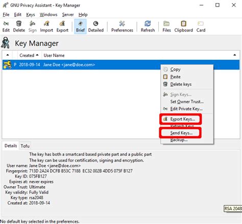 openpgp key generation using gpa nitrokey