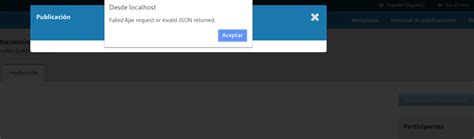problema con error failed ajax request or invalid json returned