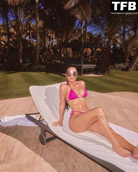 Kim Kardashian Poses In A Tiny Bikini 5 Photos Thefappening