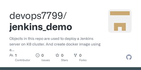 github devops7799 jenkins demo objects in this repo are used to