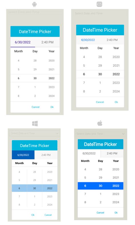 maui datetimepicker documentation popup styling telerik ui for