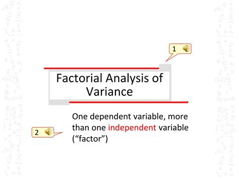 Ppt Factorial Analysis Of Variance Powerpoint Presentation Free