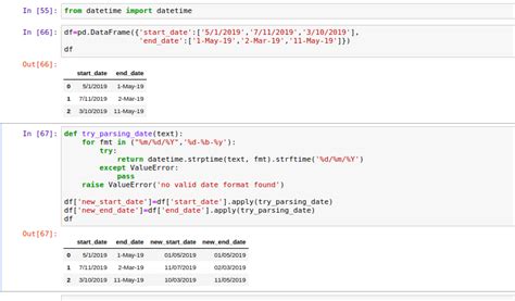 python i want to convert 1 may 19 and 5 1 2019 to 1 5 2019 in my