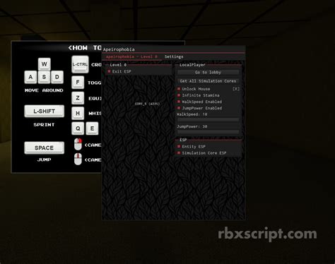 apeirophobia [all 10 lvl esp exit inf stamina] scripts