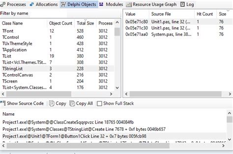 how to find memory leaks in delphi