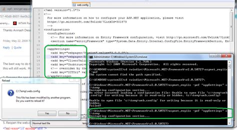 c encrypt app or nfig using aspnet regiis section xyz not