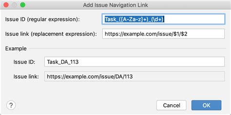 add issue navigation link dialog phpstorm