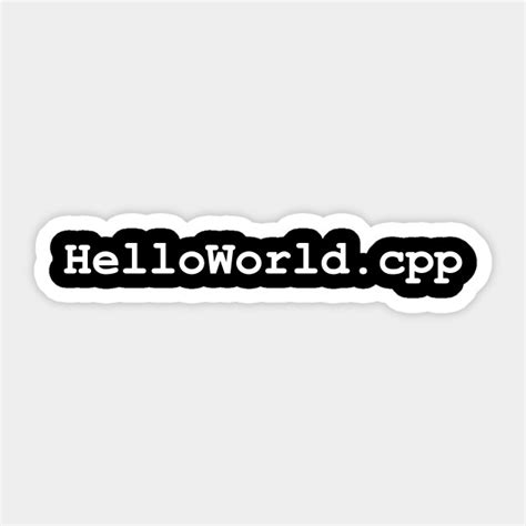 hello world c c plus plus program file programmer humor sticker