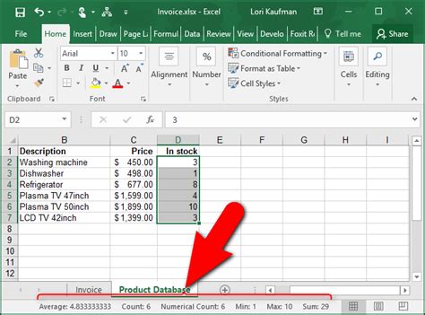 how to customize and use the status bar in excel