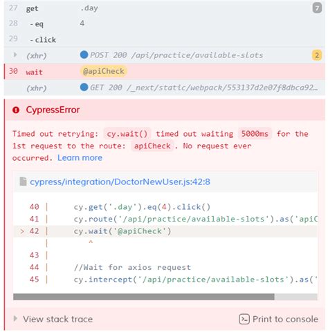 reactjs cypress testing and waiting for axios requests stack overflow