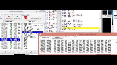 bubble sort in 8086 youtube