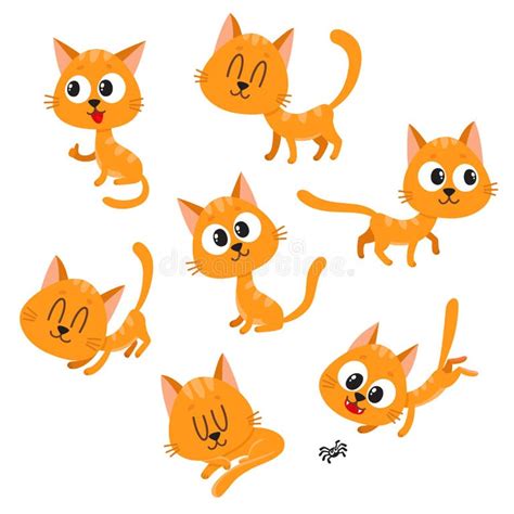 Emotions Cute Cartoon Cat Stock Illustrations 2 830 Emotions Cute