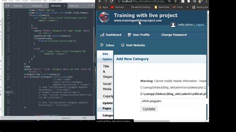 warning cannot modify header information headers already sent by
