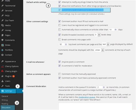wordpress how to enable disable comments template monster help